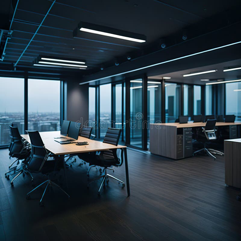 Fancy office interior stock illustration. Illustration of working ...