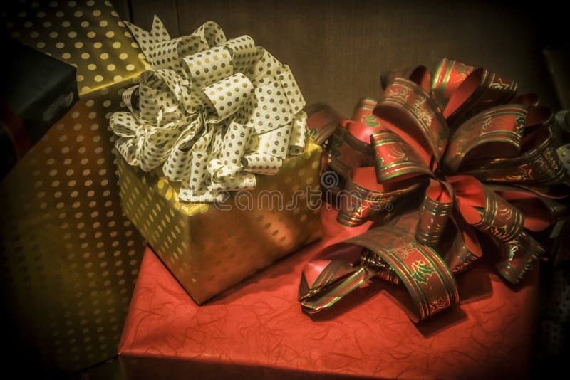Fancy Packed Presents stock image. Image of elegance - 242860213