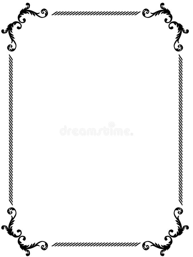 Restaurant Menu Card Frame Template Stock Vector - Illustration of ...