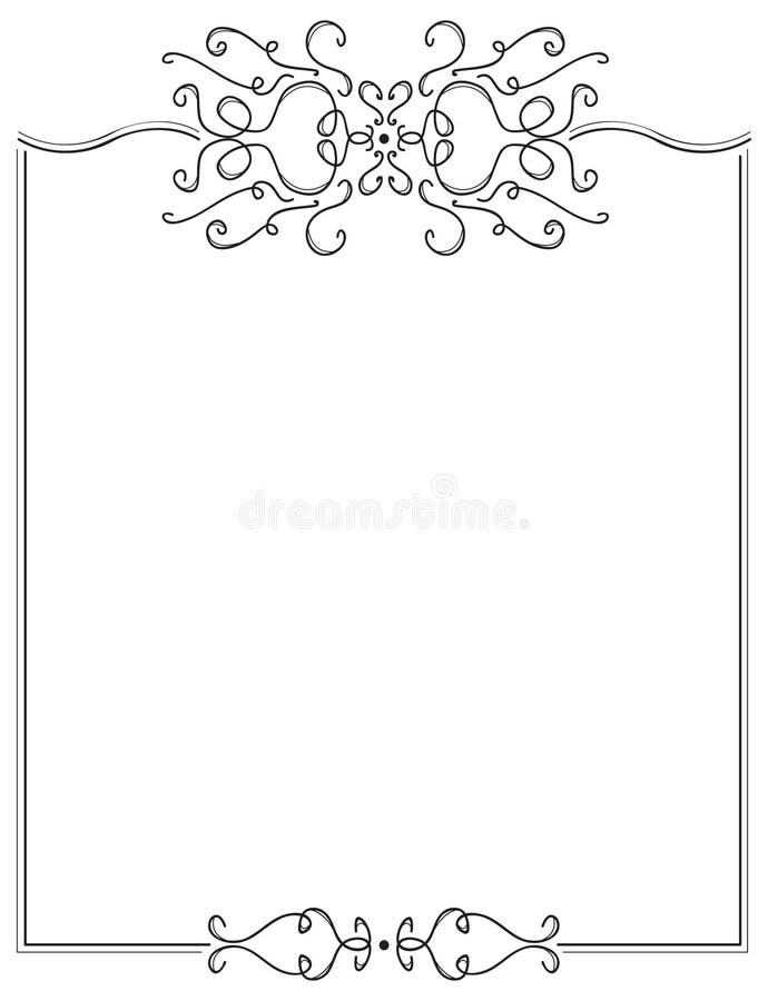 Fancy Page Border stock vector. Illustration of paper - 3491856