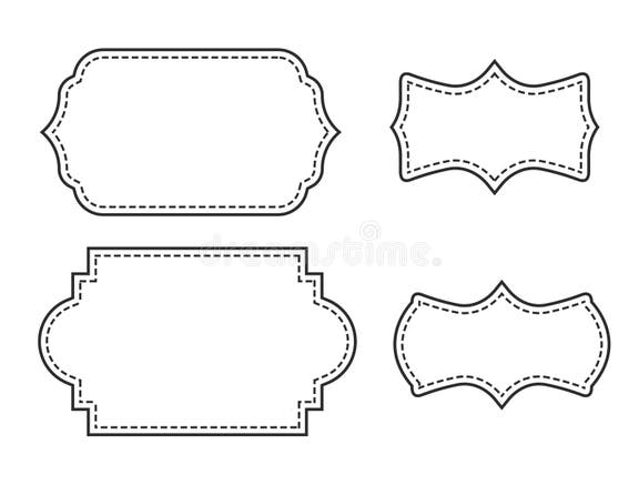 Fancy Page Border Set in White. Stock Vector - Illustration of organic ...