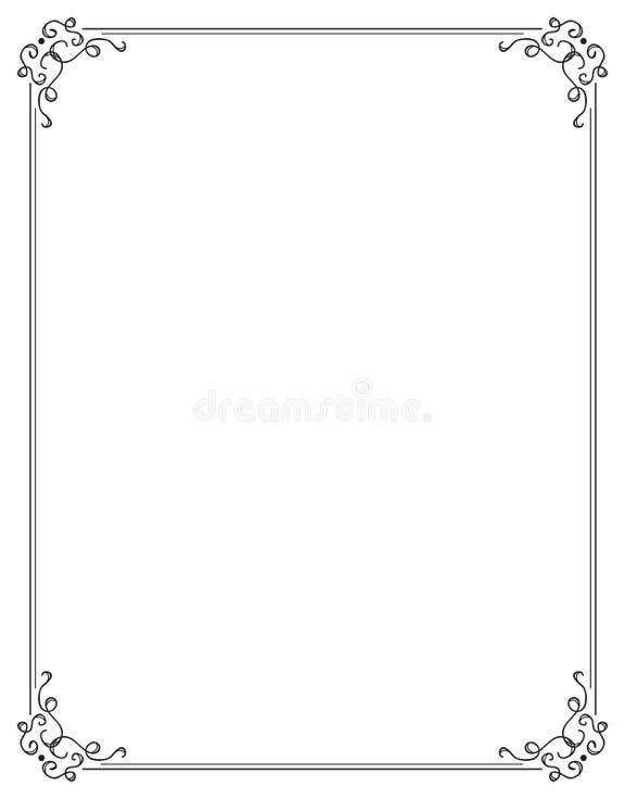 Fancy Page Border Two stock vector. Illustration of design - 4243355