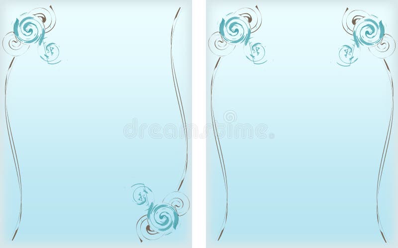 Fancy Pages (SkyBlue Shade) With Decorative Border Picture. Image: 15436326