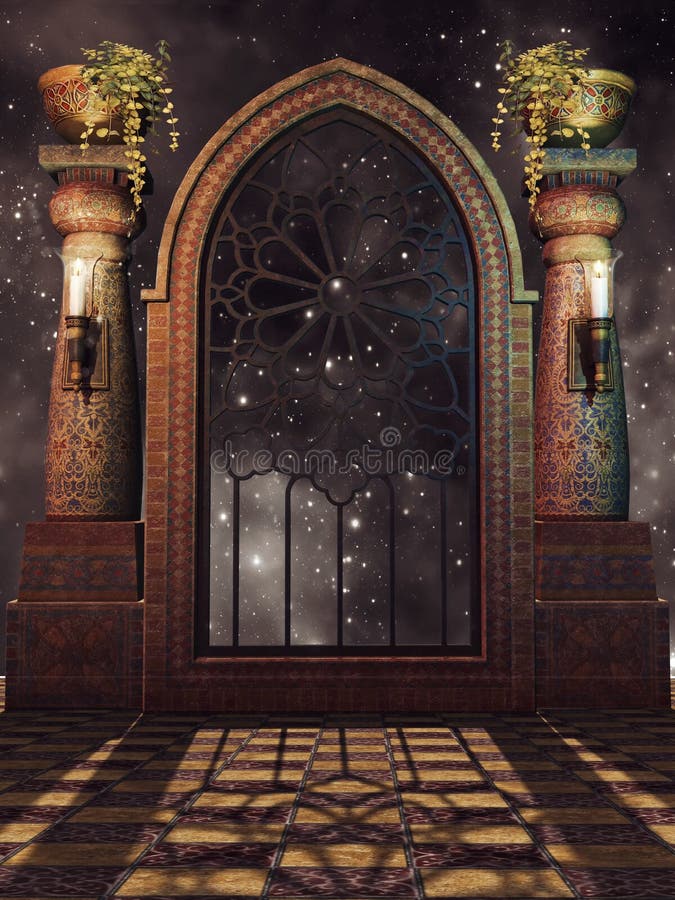 Fancy palace window stock illustration. Illustration of palace - 54835877