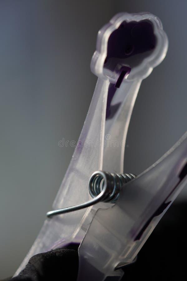 Fancy Plastic Clothes-pin Closeup Stock Image - Image of plastic ...