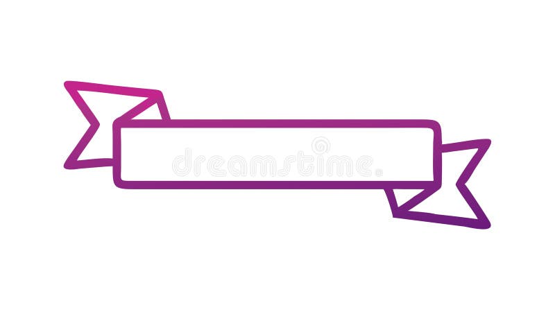Fancy Ribbon or Banner Outline Icon for Embellishment, Vector Design ...
