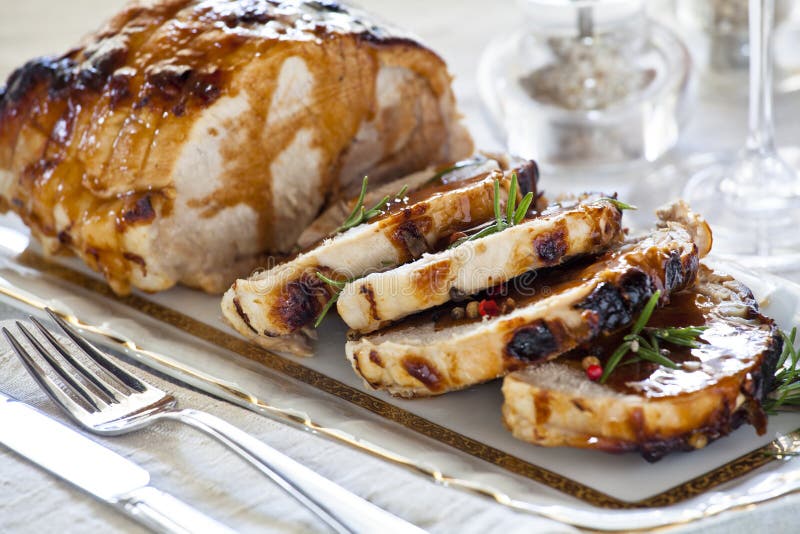 Stuffed Pork Roll stock image. Image of pork, potato - 14666089