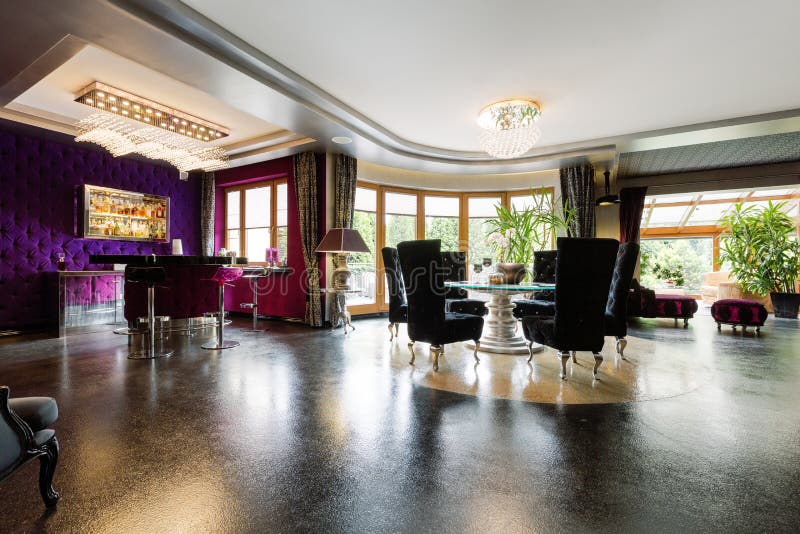 Fancy Room with Sparkling Floor Stock Photo - Image of room, chandelier ...