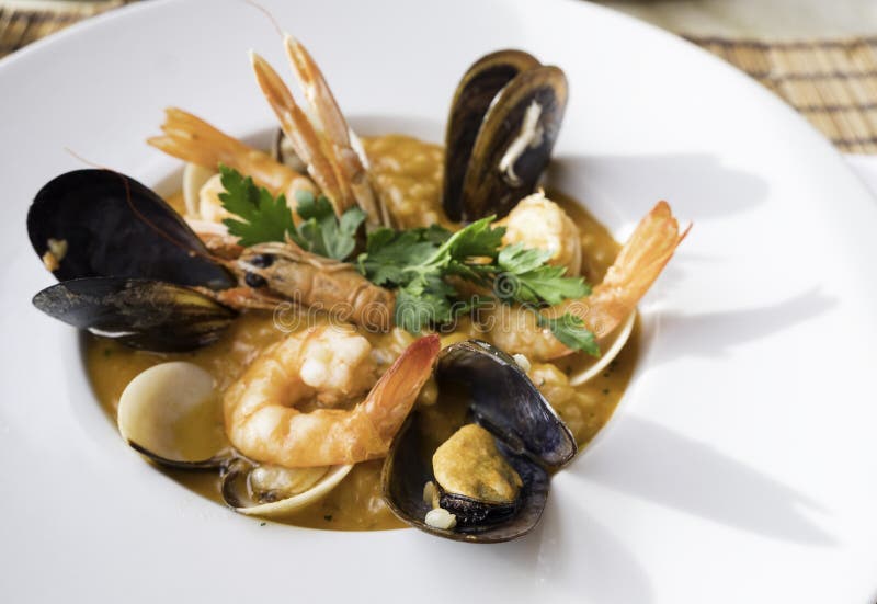 Fancy Seafood Appetizer Served in Gourmet Restaurant Stock Photo ...