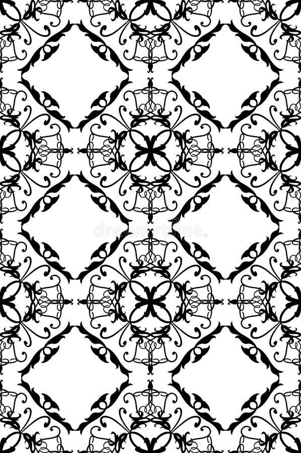 Seamless Tiling Floral Wallpaper Pattern Stock Vector - Illustration of ...