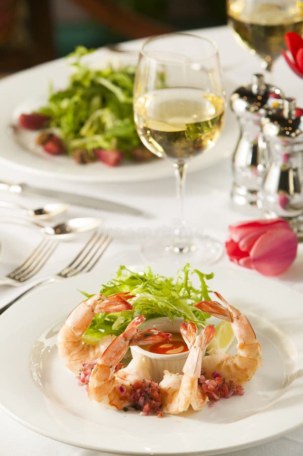 Fancy Shrimp Cocktail Appetizer. Stock Image - Image of glass, nature ...