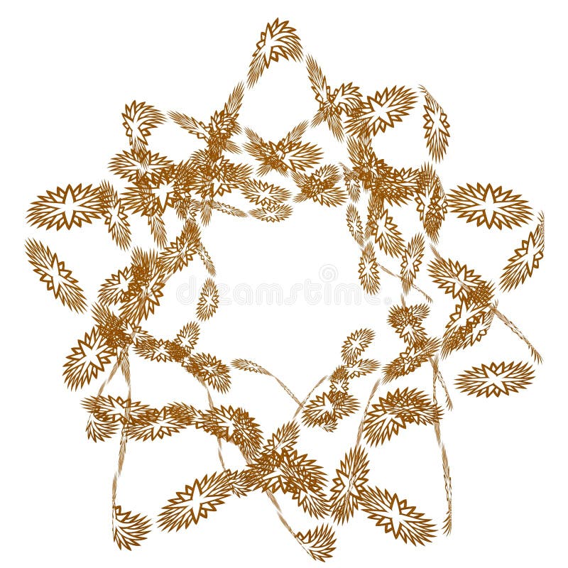 Fancy star stock vector. Illustration of gold, religious - 5256834