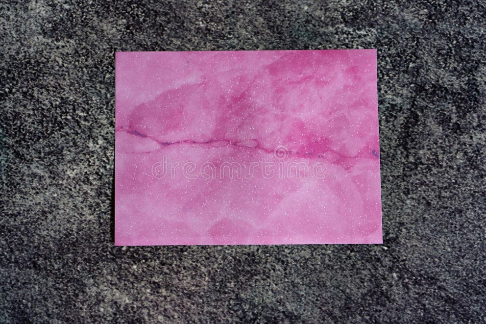 Fancy Sticky Note or Post-it Note on a Synthetic Granite Countertop ...