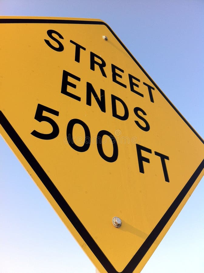 Street Sign stock image. Image of ends, caution, blue - 30070055
