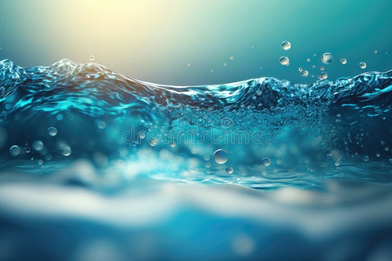 Fancy Summer Banner Depicting Water in Nature. AI Generation Stock ...