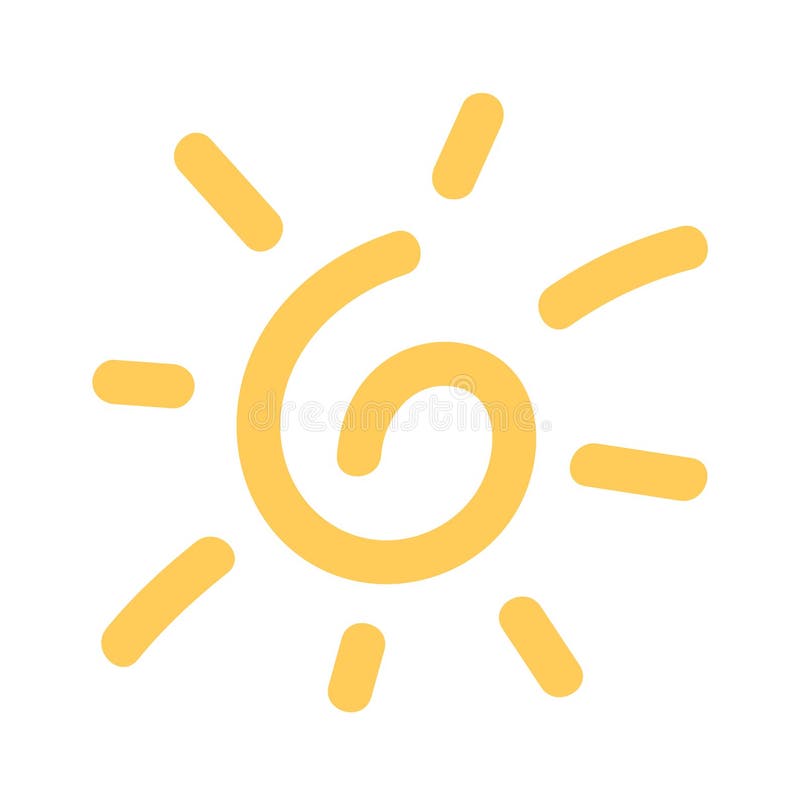 Fancy Sun Color Doodle Element Stock Vector - Illustration of summer ...