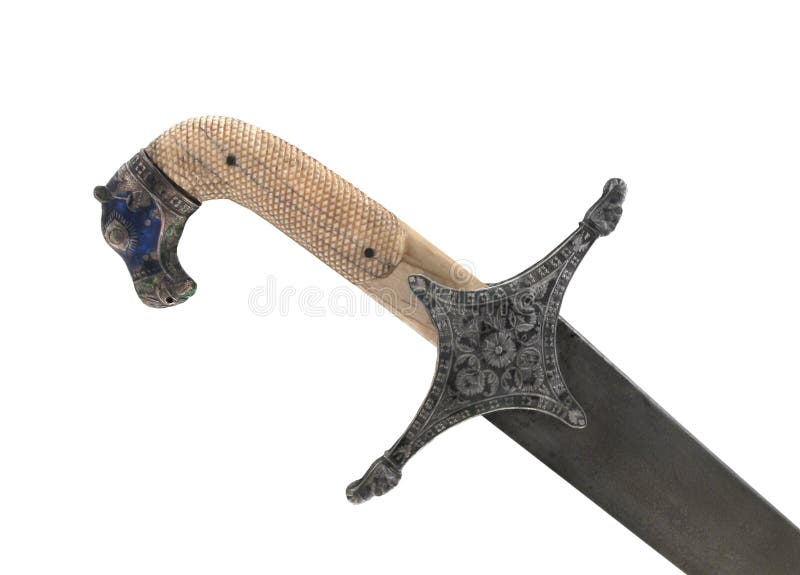 Fancy sword hilt isolated. stock photo. Image of hilt - 28423524