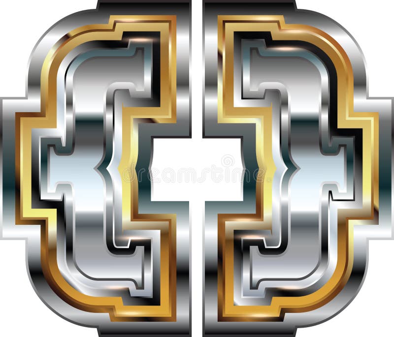 Fancy symbol stock vector. Illustration of design, golden - 100614606