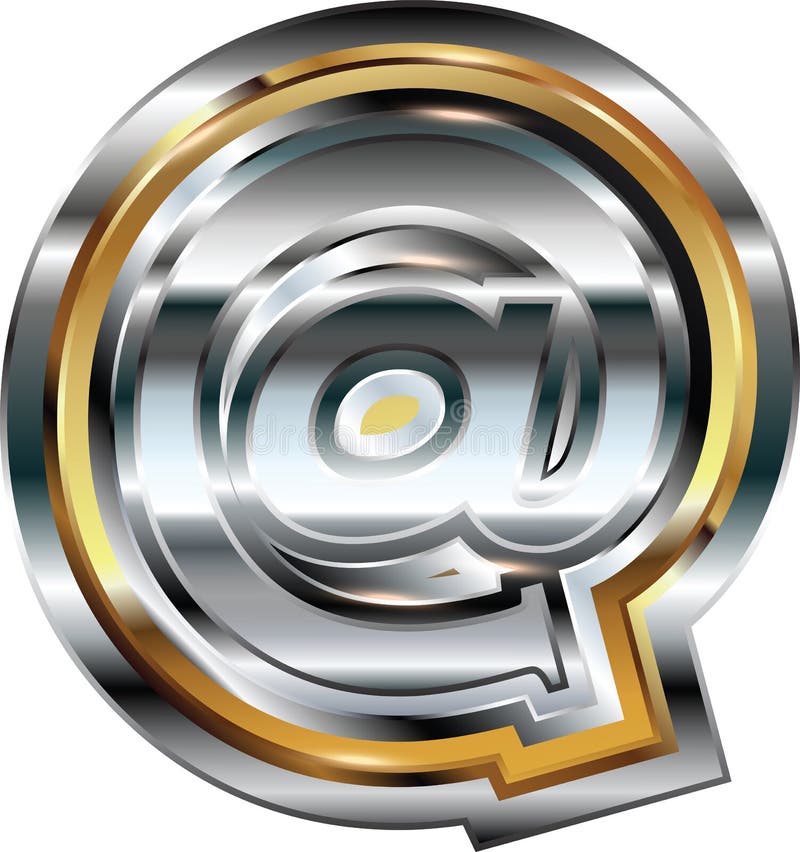 Fancy at symbol stock vector. Illustration of internet - 100614587