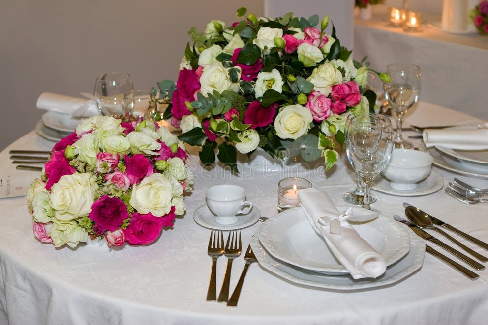 Fancy table set stock photo. Image of prom, cater, place - 3464146