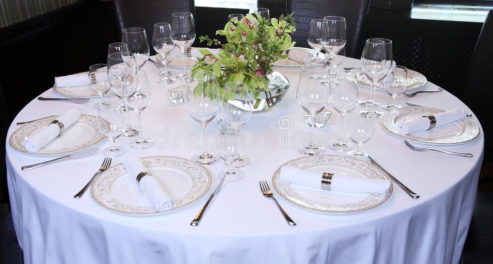 Fancy Table Set for a Dinner Stock Image - Image of dinner, decor: 14534807