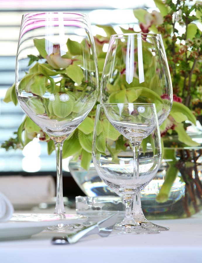 Fancy Table Set for a Dinner Stock Image - Image of cater, catering ...