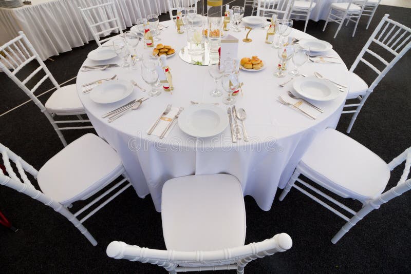 Fancy Table Set for a Wedding Dinner Stock Image - Image of fancy ...
