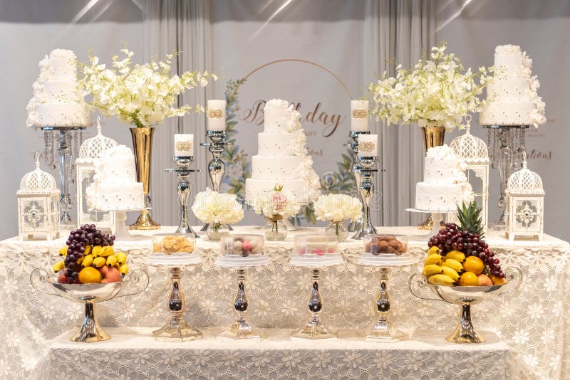 Fancy Table Setting with Fruits on the Table Stock Photo - Image of ...