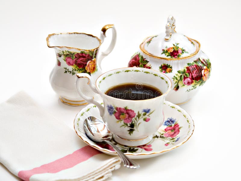 Spring teacup and flowers stock photo. Image of doily - 9090322