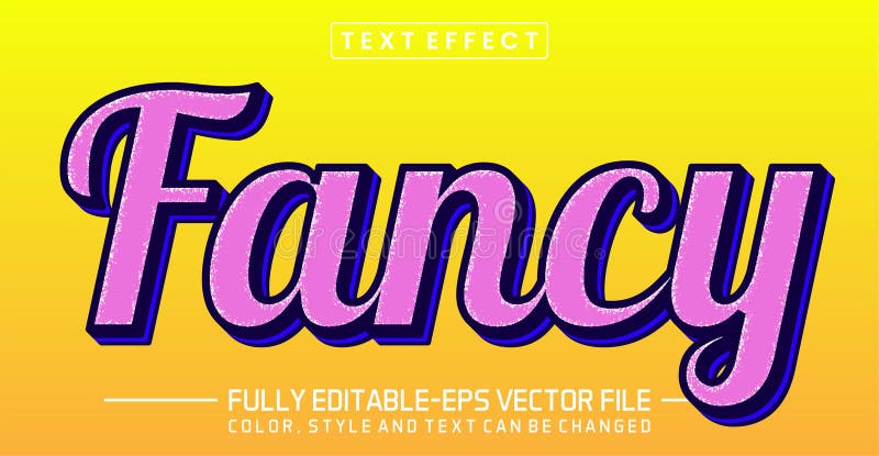 Fancy Text Editable Style Effect Stock Vector - Illustration of bold ...