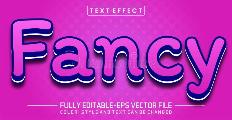 Fancy Text Editable Style Effect Stock Illustration - Illustration of ...
