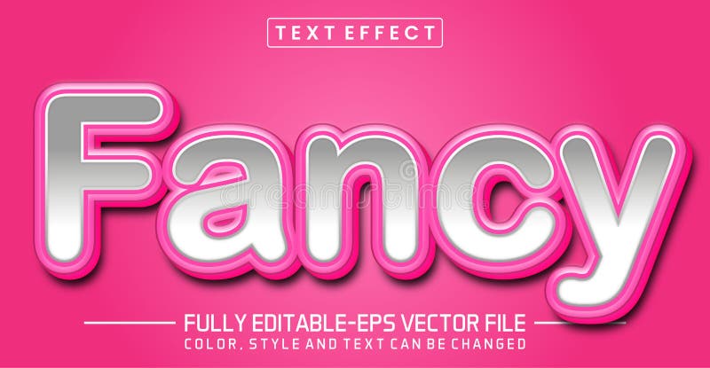 Fancy Text Editable Text Effect with Pink Outline Text Style Theme ...