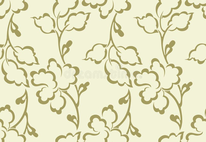 Fancy Vector Floral Wallpaper Stock Vector - Illustration of mustered ...