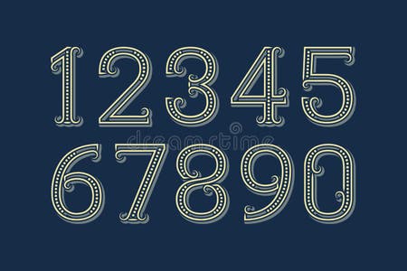 Fancy Numbers Stock Illustrations – 3,335 Fancy Numbers Stock ...