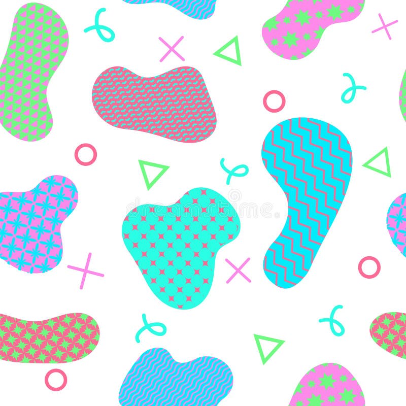 Fancy Vector Pattern from a Set of Abstract Shapes. Hand-drawn Modern ...