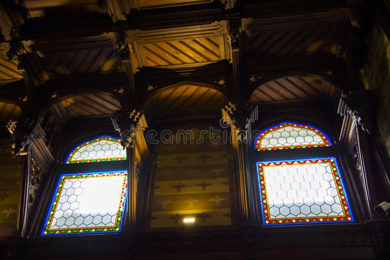 Fancy Windows in the Nadasdy Castle Editorial Stock Image - Image of ...