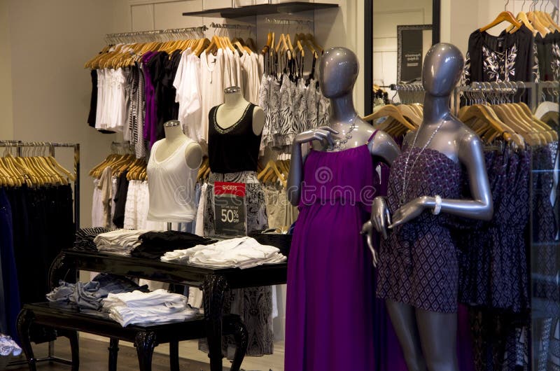 Fancy women clothing store stock photo. Image of dress - 41998796