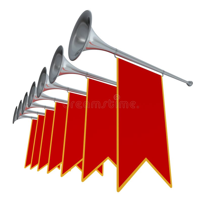 Glorious fanfare stock illustration. Illustration of instrument - 24691810