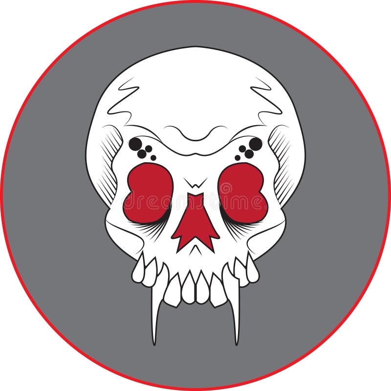 Fang Skull stock vector. Illustration of horror, death - 29512369