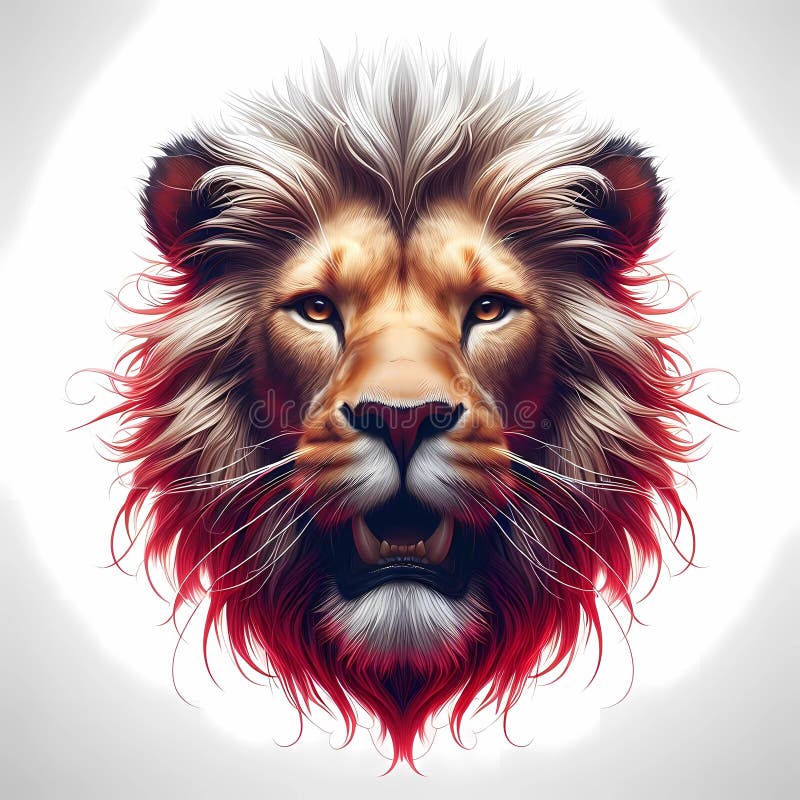 Fanged lion head stock illustration. Illustration of realistic - 310196728
