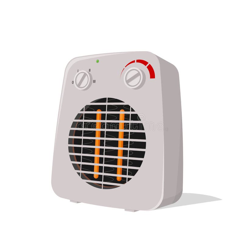 Vector Illustration of a Fan Heater Stock Vector - Illustration of ...