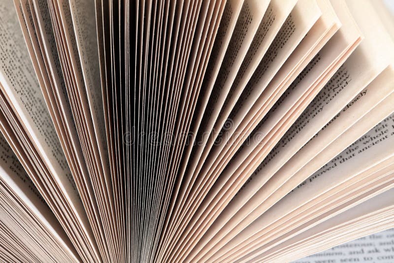 Fanned book pages closeup stock image. Image of literature - 14874051