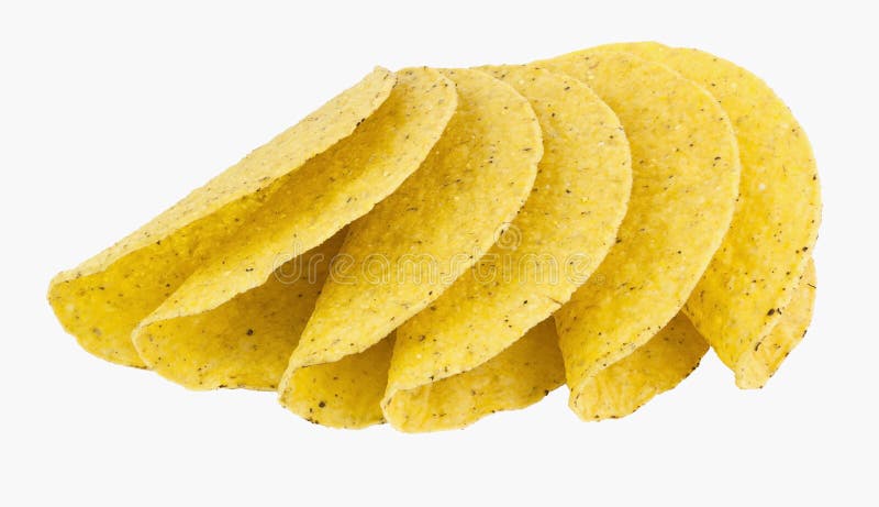 Fanned Display of Yellow Corn Taco Shells Stock Image - Image of mexico ...