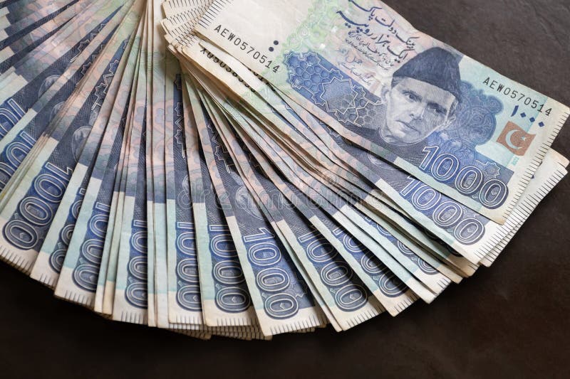 Fanned Out Pakistani Currency Notes for Financial Concepts Stock Image ...