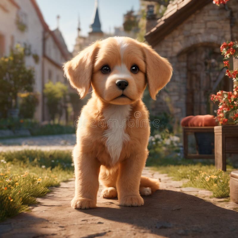 Fanny puppy stock illustration. Illustration of brown - 301936397