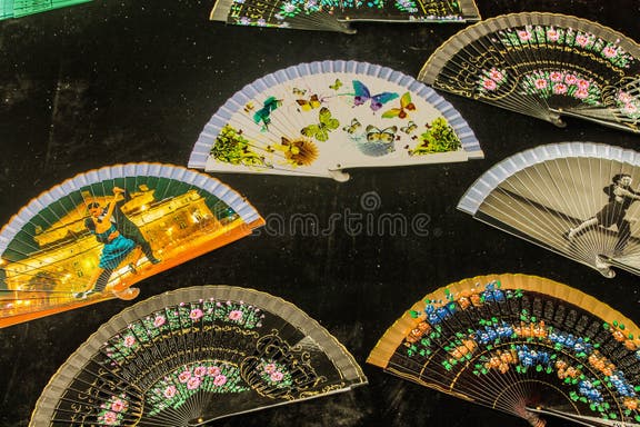 Fans Background Retro Elegance Pattern Retro Design Editorial Stock ...