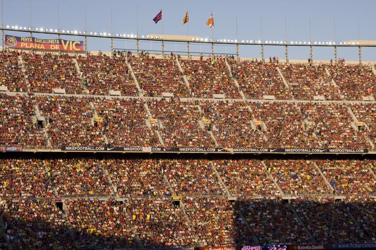 Fans at Camp Nou Barcelona editorial photo. Image of supporters - 15902371