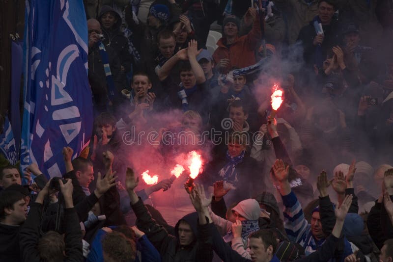 Fans at the Championship of Russia on Football Editorial Stock Image ...