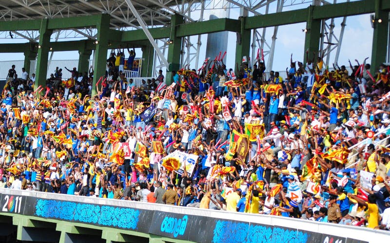 Fans Cheer on the Lions at Cricket World Cup Match Editorial Stock ...