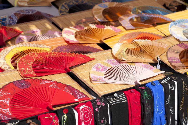 Fans of colors stock photo. Image of woman, exposure - 23812194